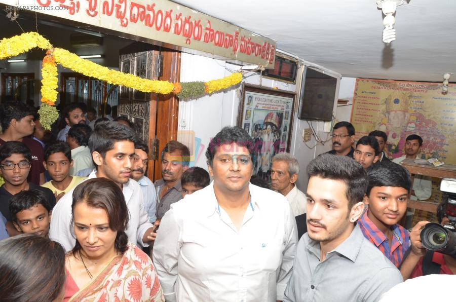 Akkineni Nagarjuna Family at sai baba Temple on 22nd May 2014 / Akkineni Nagarjuna - Bollywood ...
